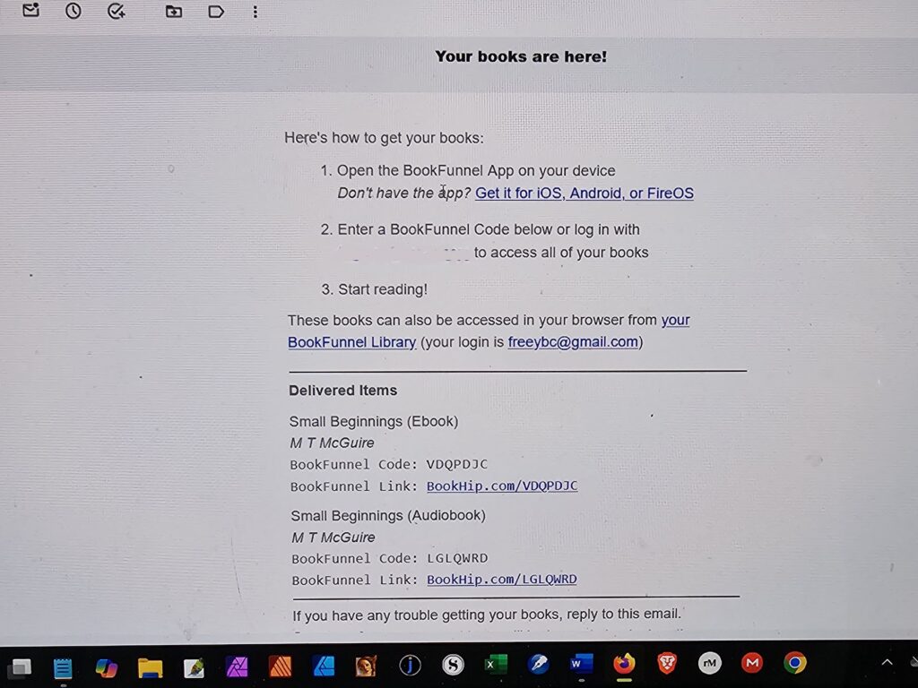 How to load your ebook from bookfunnel - Hamgee University Press