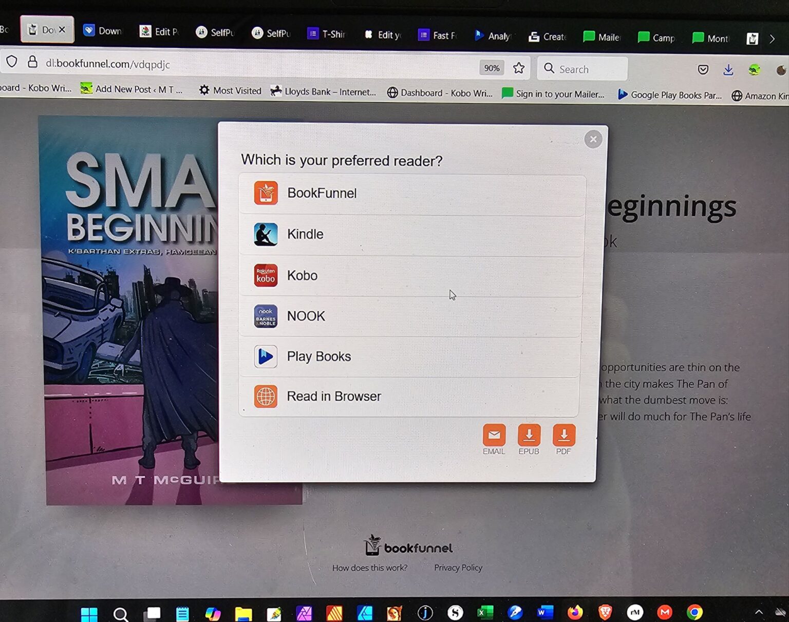 How to load your ebook from bookfunnel - Hamgee University Press