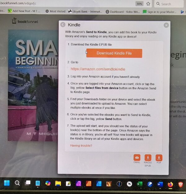 How to load your ebook from bookfunnel - Hamgee University Press